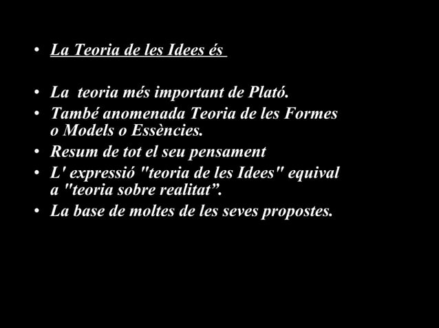 Tema 3 Plató 2. Teoria de les Idees | PPT | Free Download