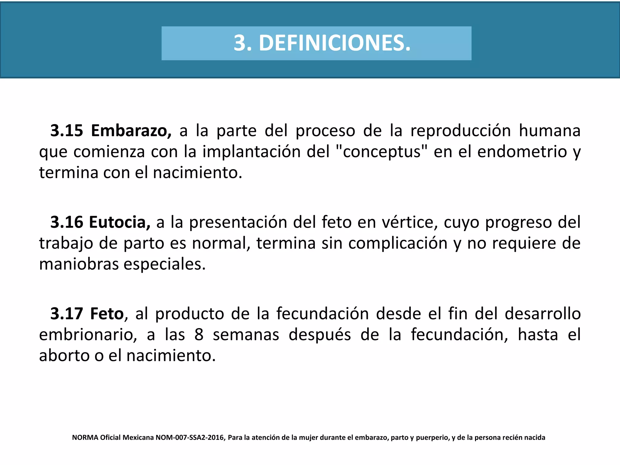 Nom 007-ssa2-2016, para la atención de la mujer durante el embarazo ...