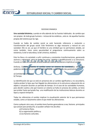 Tema 4. estabilidad social y cambio social. factores sociales | PDF