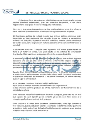 Tema 4. estabilidad social y cambio social. factores sociales | PDF