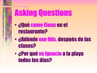 TEMA 4A Asking Questions | PPT