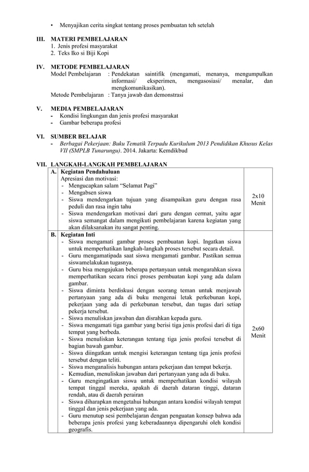 Tema 4 berbagai pekerjaan jenis-jenis pekerjaan pb1 | PDF