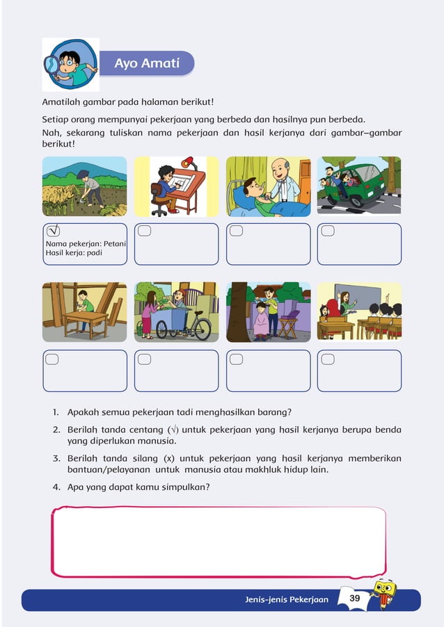 Tema 4, berbagai pekerjaan kurikulum 2013-bse kelas 4 sd | PDF