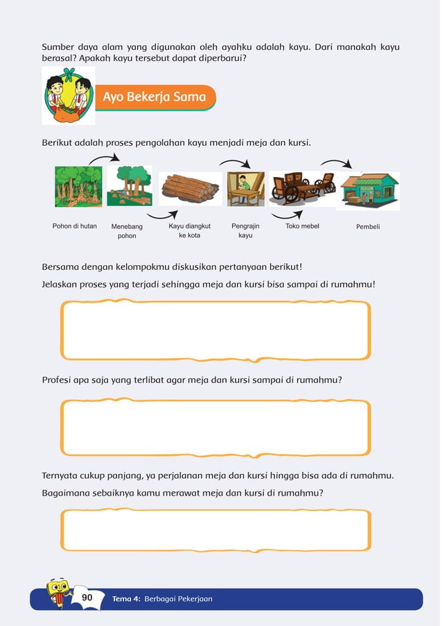 Tema 4, berbagai pekerjaan kurikulum 2013-bse kelas 4 sd | PDF