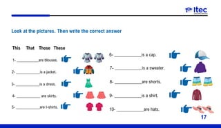 TEMA 4 Common objects. Thisthatthesethose. Possessive adjectives ...
