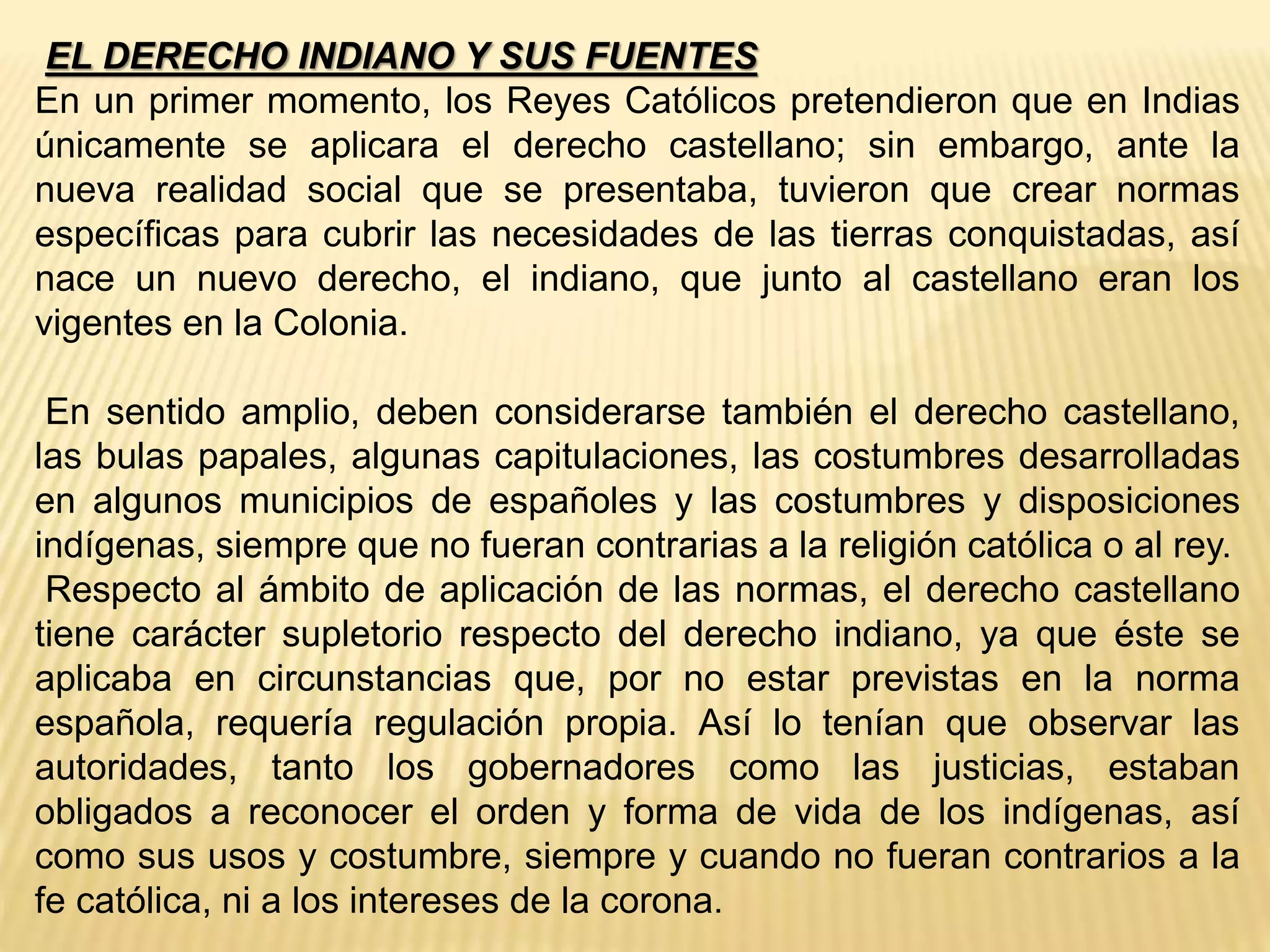 EL DERECHO INDIANO | PPTX