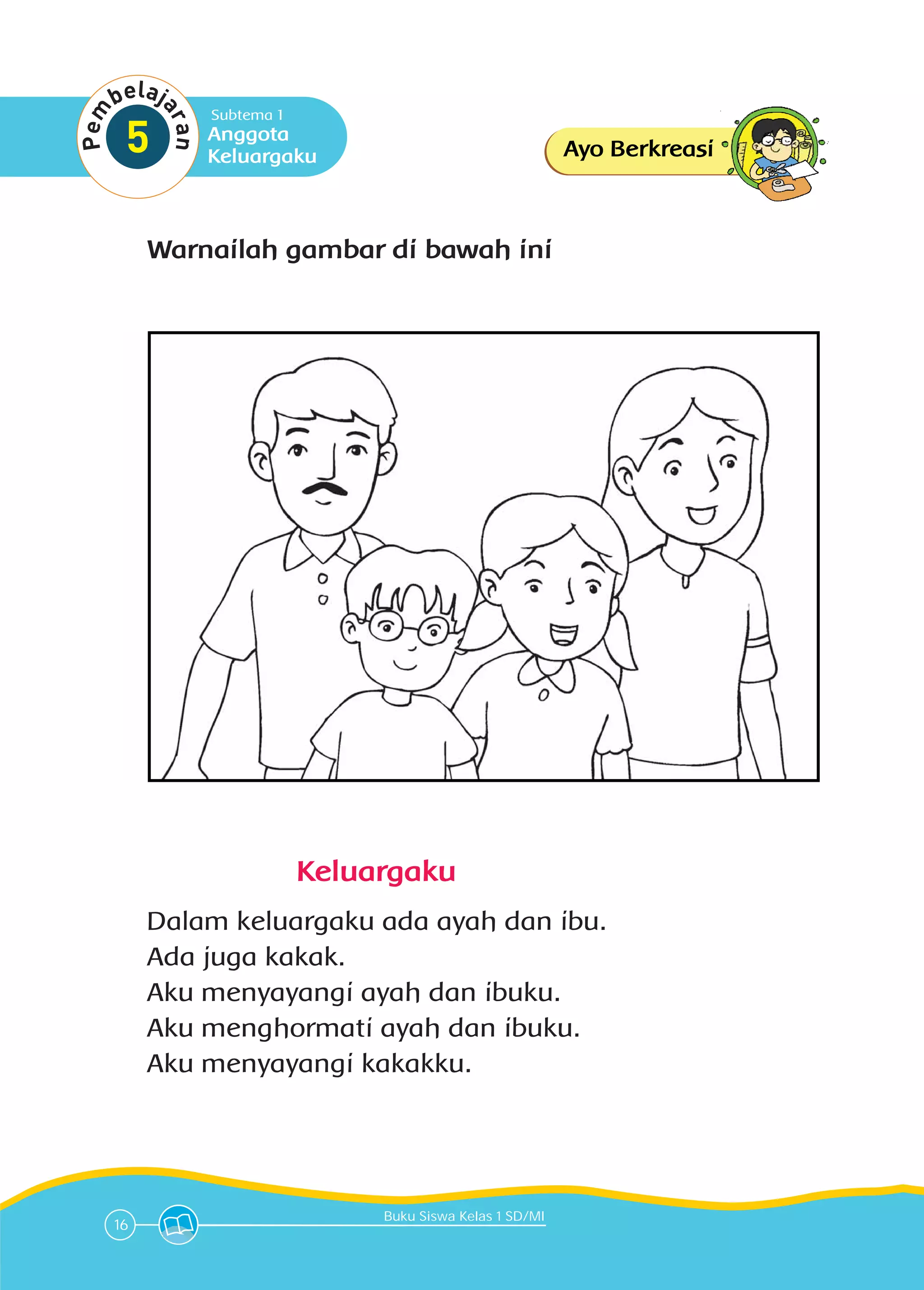 Tema 4, keluargaku (kelas 1) | PDF