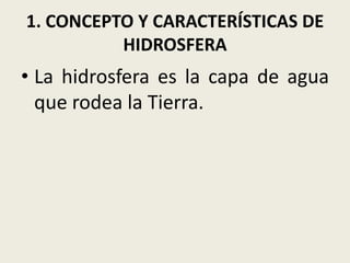 Tema 4 la hidrosfera | PDF
