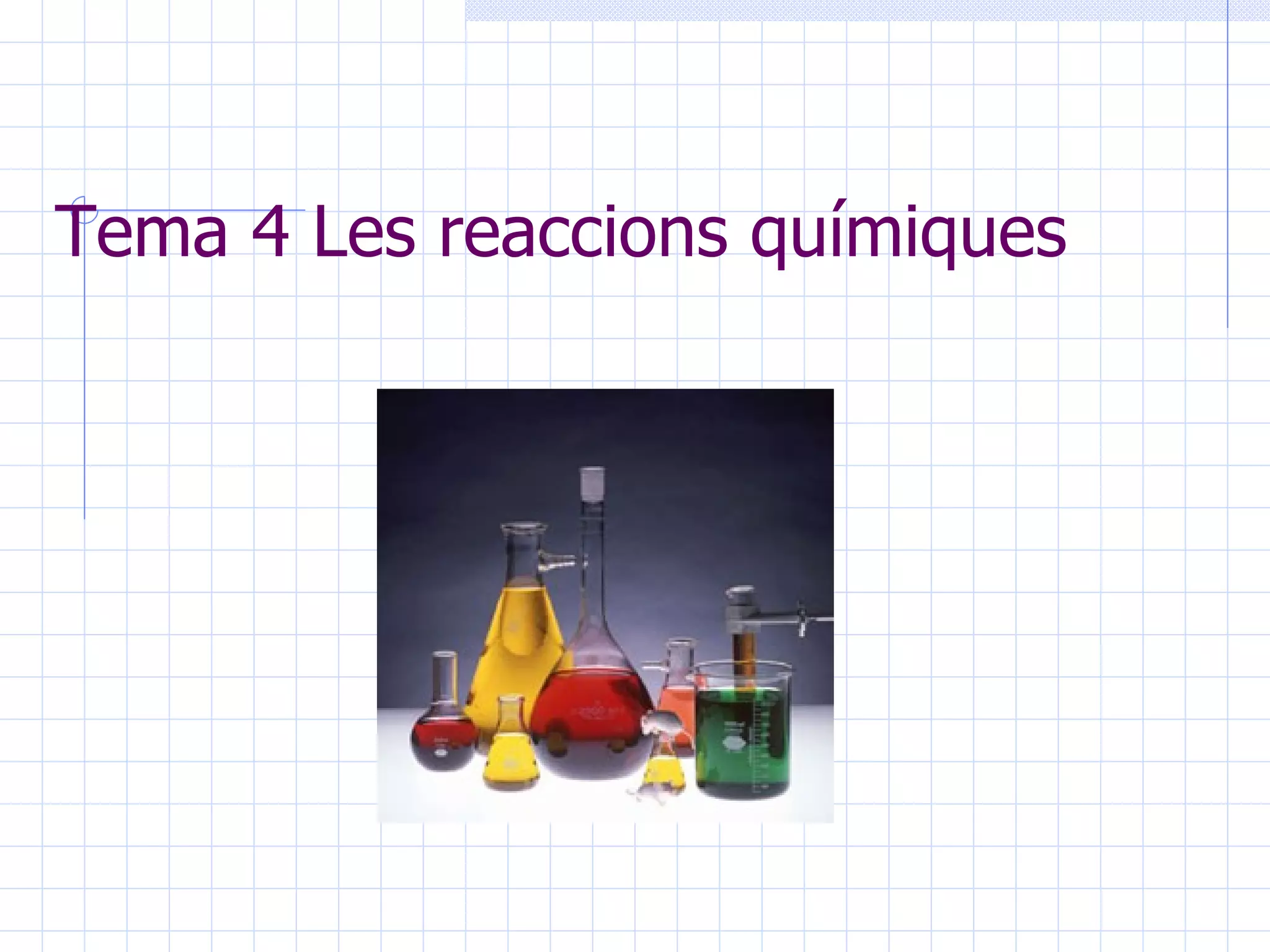 Tema 4 Les Reaccions Químiques 1er batx | PPT