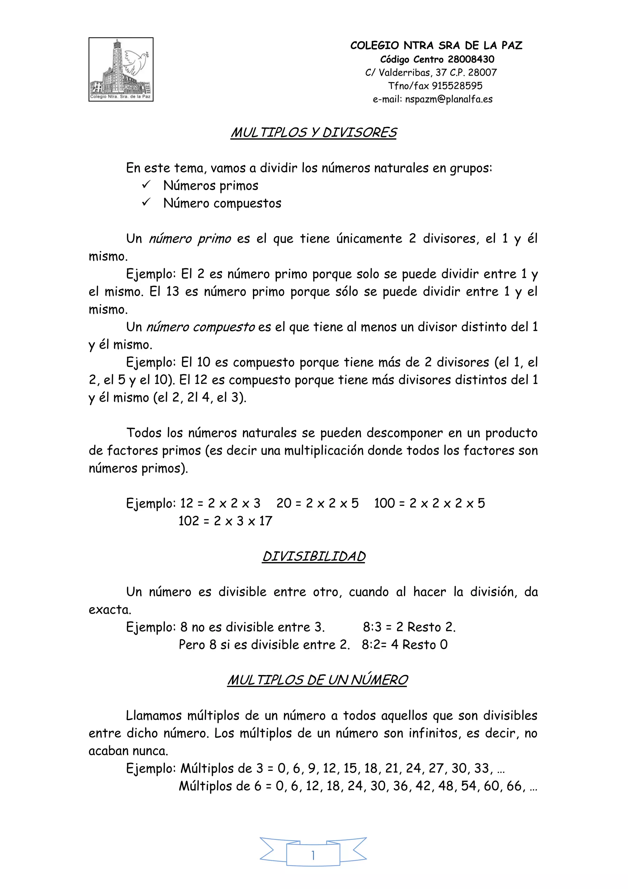 Tema 4 multiplos y divisores | PDF