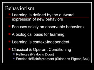 Tema 4 theories of learning | PPT
