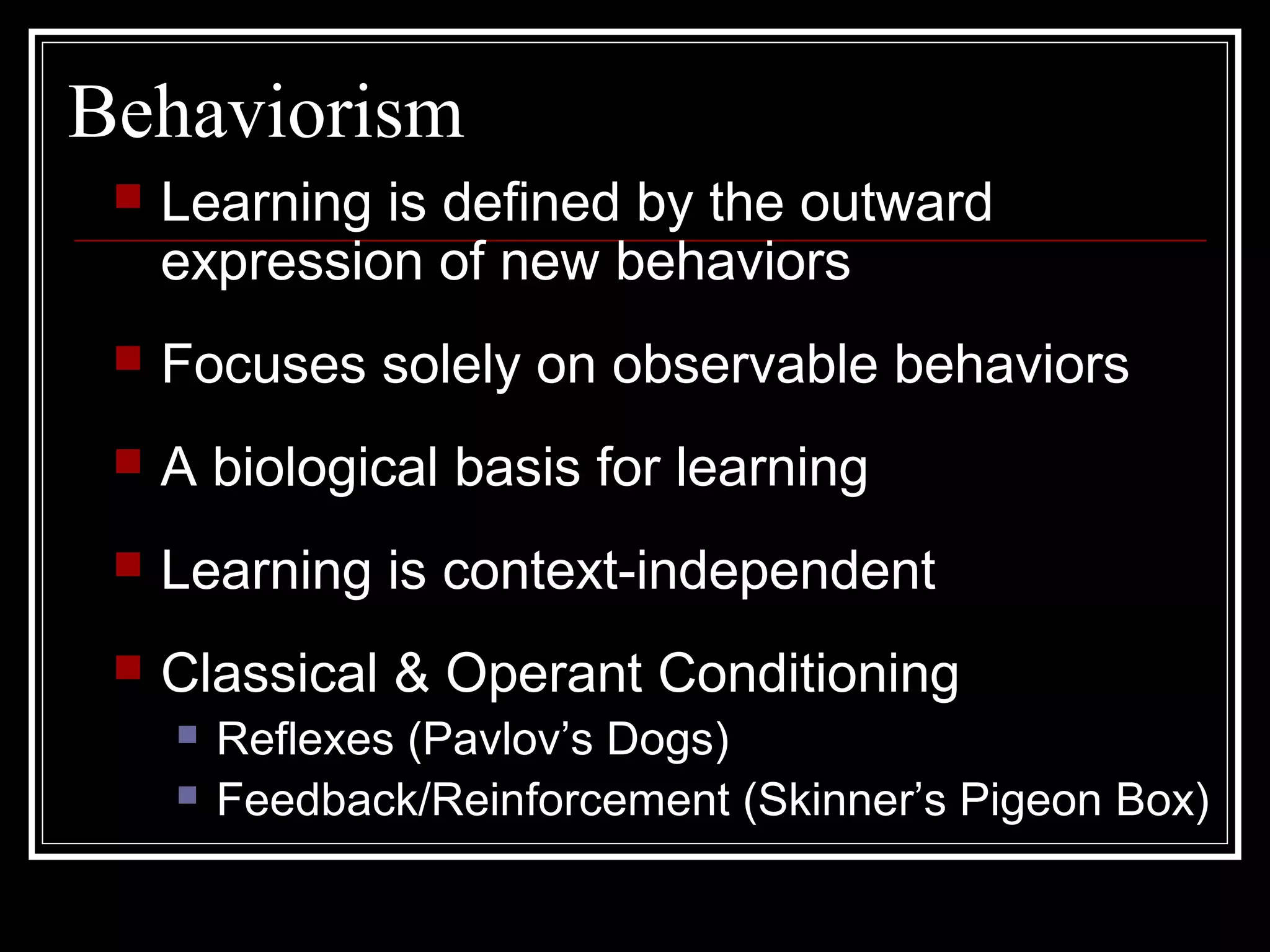 4 theories of learning | PPT
