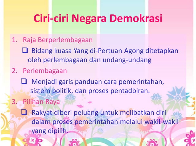 Kerajaan Demokrasi: Sistem & Ciri-ciri Negara Demokrasi | PPTX