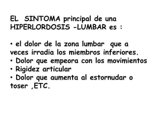 Tema 5 hiperlordosis lumbar | PPTX