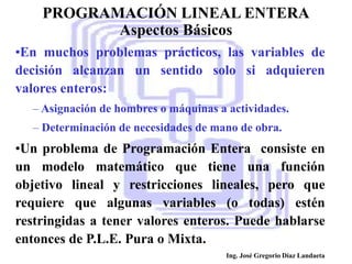 Tema 5. Programación lineal entera | PPT
