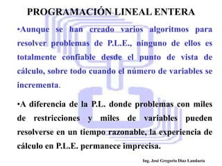 Tema 5. Programación lineal entera | PPT