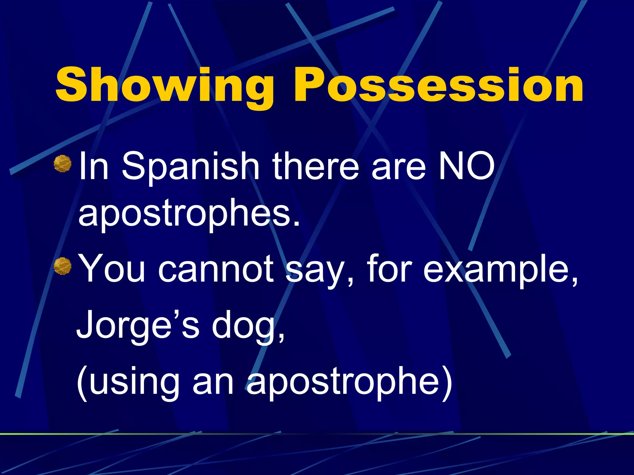 TEMA 5A Possessive Adjectives | PPT