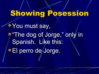 TEMA 5A Possessive Adjectives | PPT