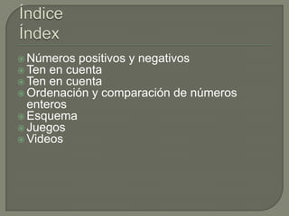 Tema 5 números positivos y negativos | PPTX