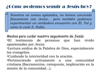 Tema 5 seguir a jesús | PPT