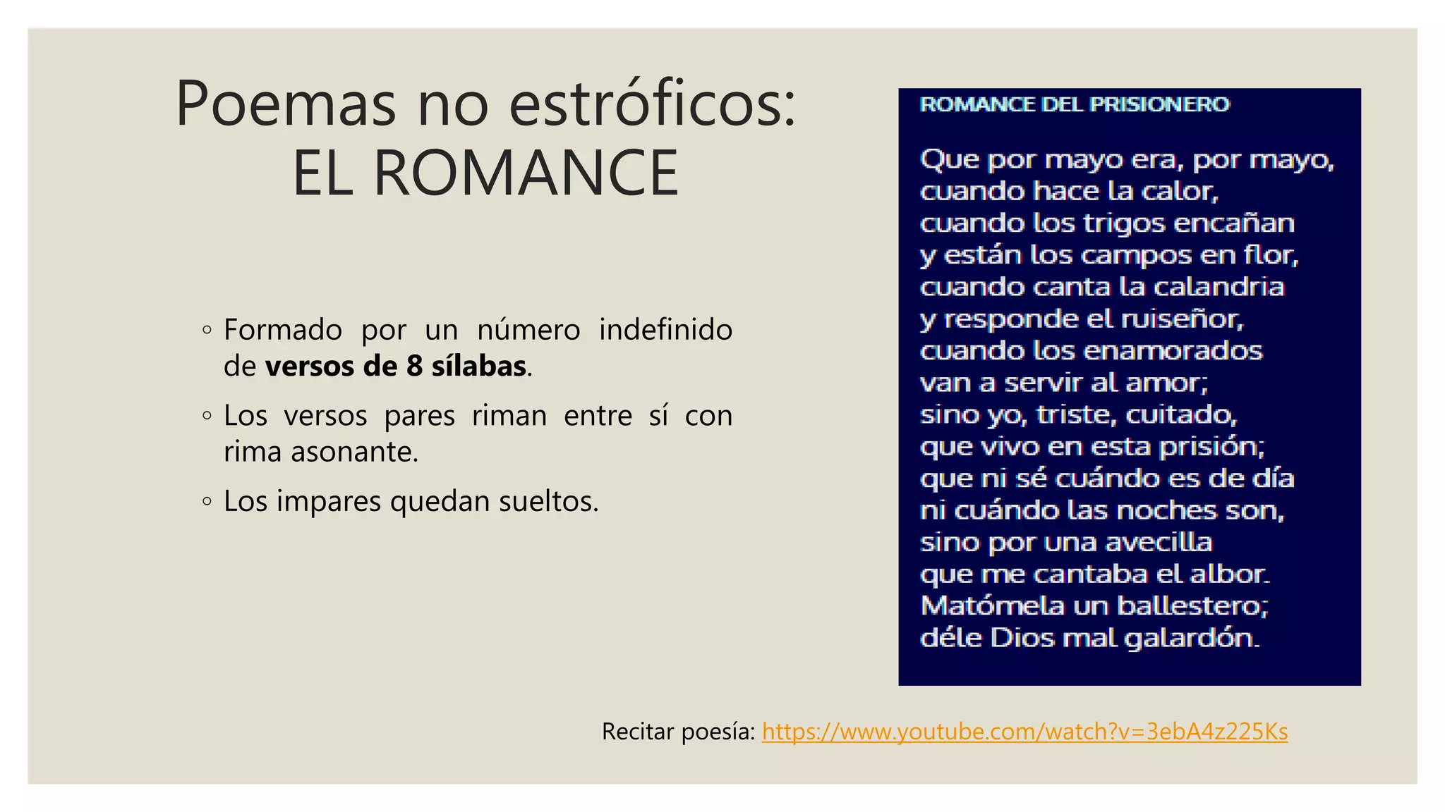 Tema 6. tipos de poemas | PPTX