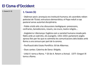 Tema 6. Cisma d'Occident | PPT