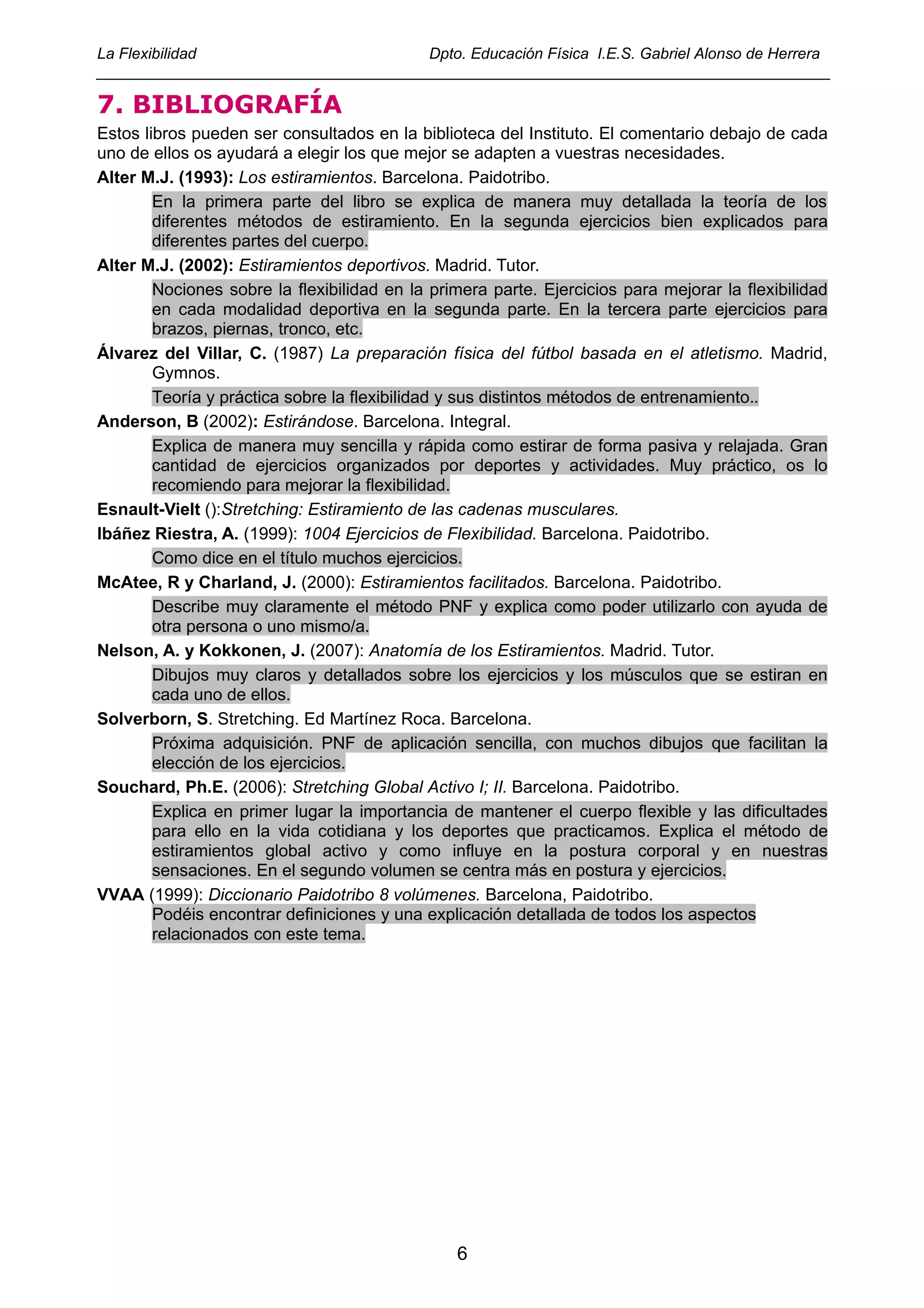 Tema 6. la flexibilidad | PDF