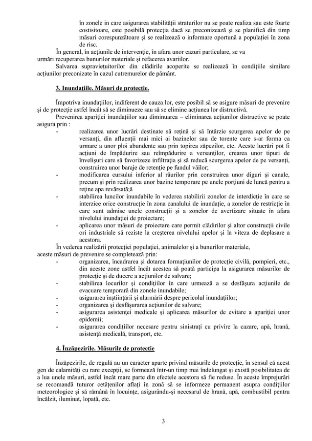 Reguli de comportare in caz de dezastre | PDF