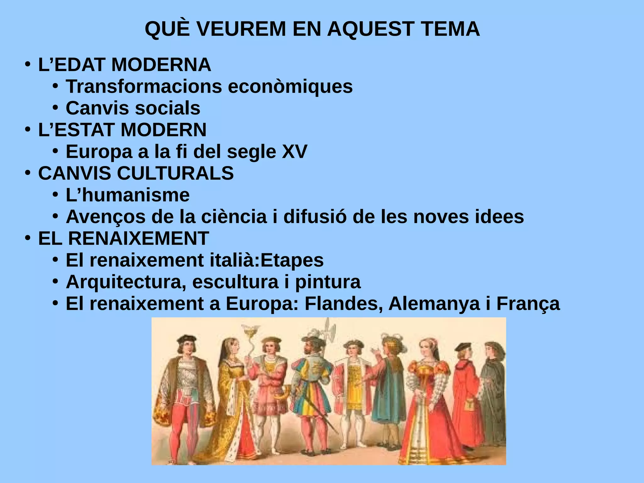 Tema 6 l'edat moderna. humanisme i renaixement | PDF