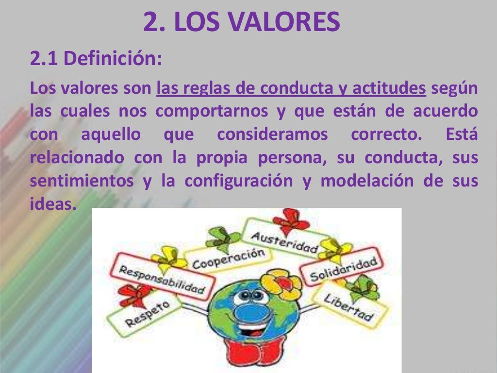 Tema 6 Los Valores Tema 6 Los Valores