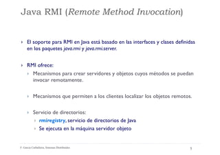 Tema RMI en java e invocación utilizando | PDF