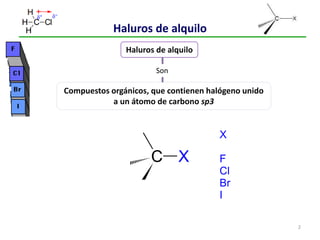 Tema 7. Haluros de alquilo. Nomenclatura, Propiedades y preparación | PPTX