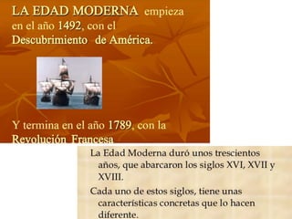 Tema 7: LA EDAD MODERNA | PPTX