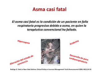 Asma casi fatal atendido en emergencias de medicina interna | PPTX