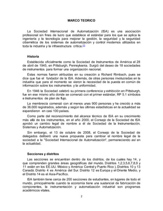 ISA (INTERNATIONAL SOCIETY OF AUTOMATION). | DOCX