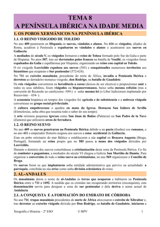 Tema 8 (2º ESO): A Península Ibérica na Idade Media. O Reino de Galicia ...