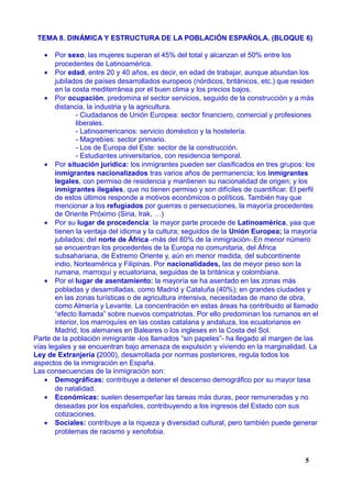 Dinámica y estructura de la población española | DOC