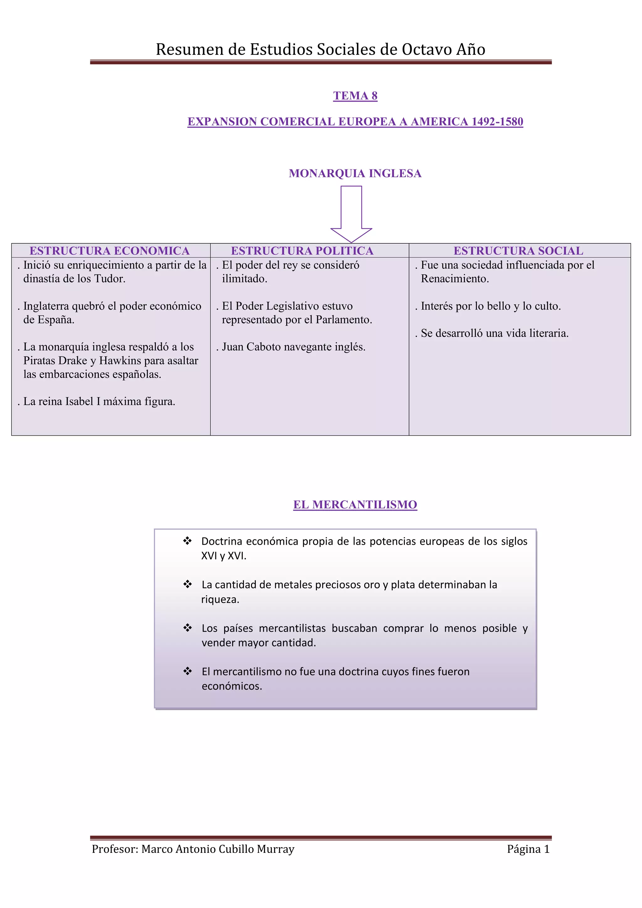 Tema 8 expansion comercial europea a america 1492 1580 | PDF