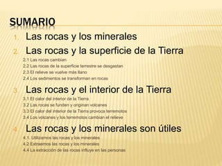 Tema 8 las rocas y los minerales | PPT