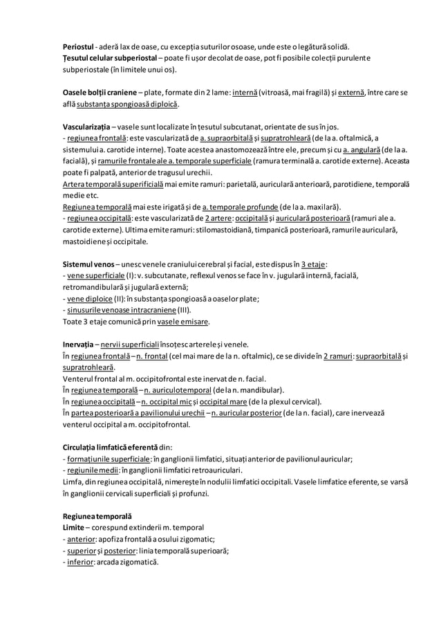 Anatomie Topografică: Regiunea capului | DOCX