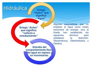 sistemas hidraulicos | PPTX
