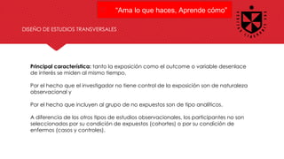 TEMA 9 ESTUDIOS TRANSVERSALES_desde su incio | PPTX