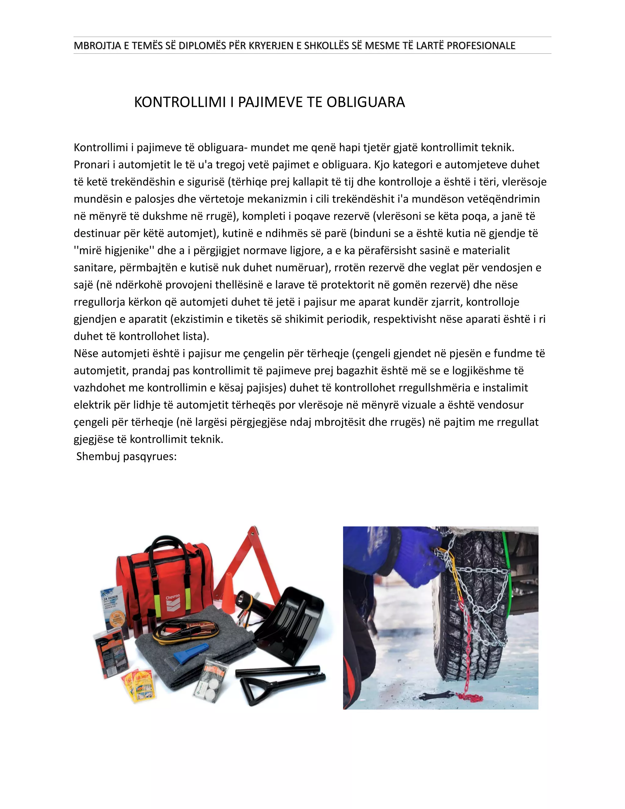Kontrollimi Teknik I Automjeteve Te Lehta | PDF