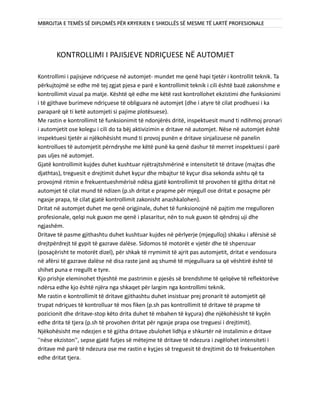 Kontrollimi Teknik I Automjeteve Te Lehta | PDF