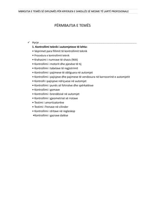 Kontrollimi Teknik I Automjeteve Te Lehta | PDF