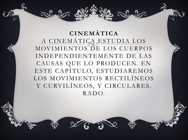 Tema cinematica | PPTX