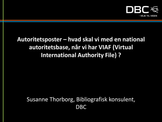 Autoritetsposter- en national autoritetsbase, hvordan fungerer den ...