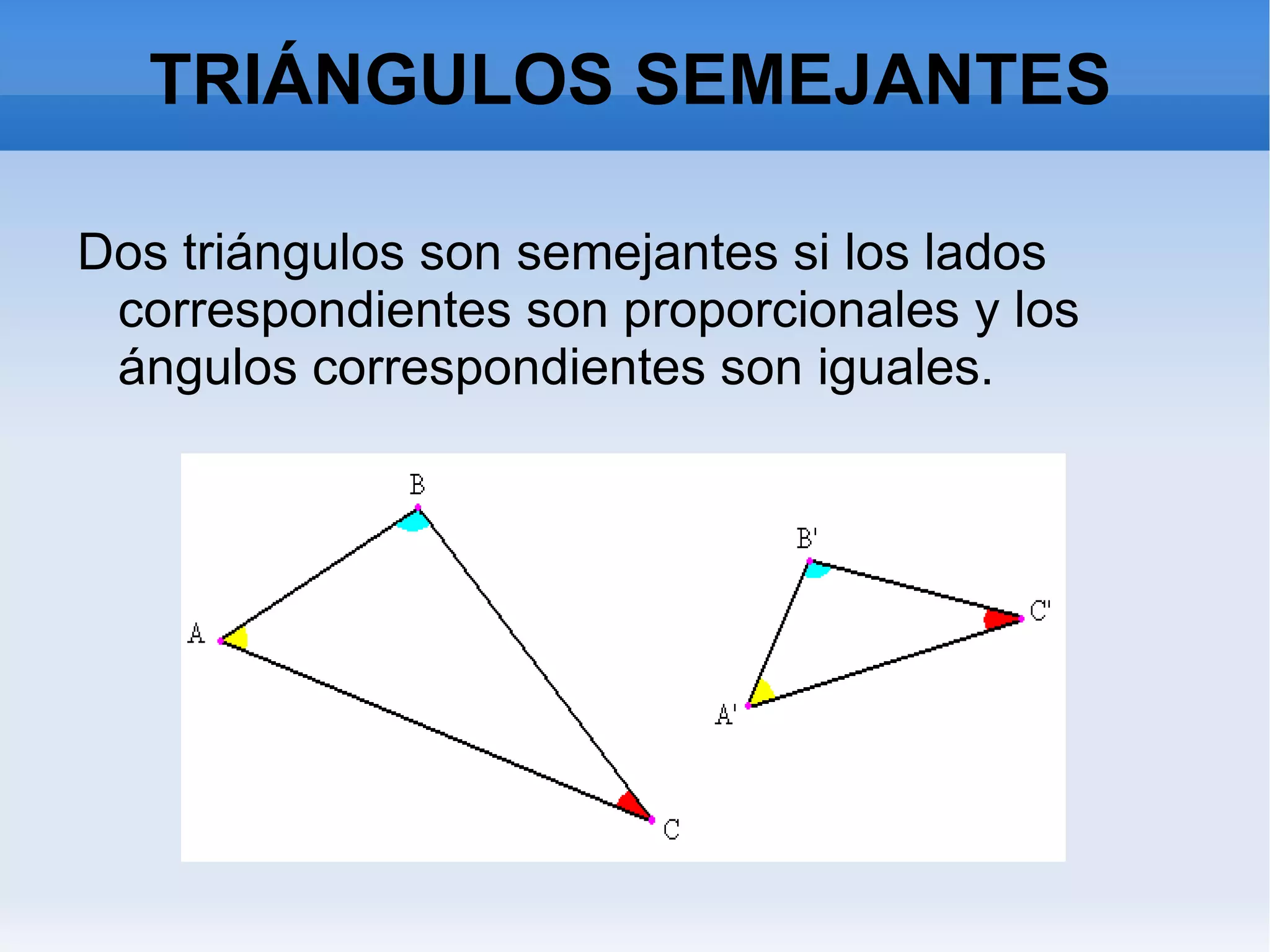 TRIÁNGULOS SEMEJANTES | PPT