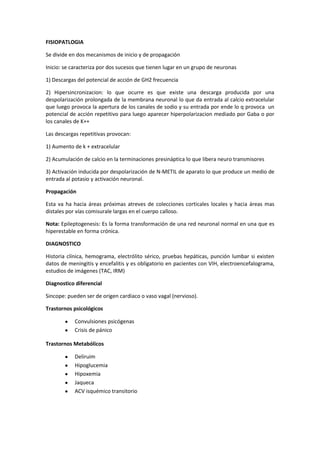 Tema de medicina interna convulsiones | DOC