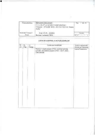 Tema de proiectare statia arefu | PDF